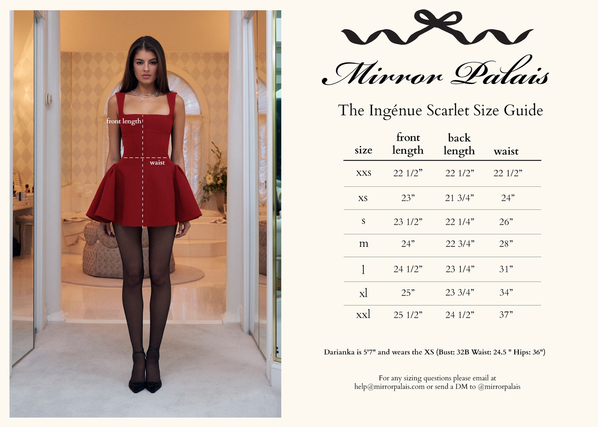 The Ingénue Dress Scarlet (Pre Order) - Mirror Palais