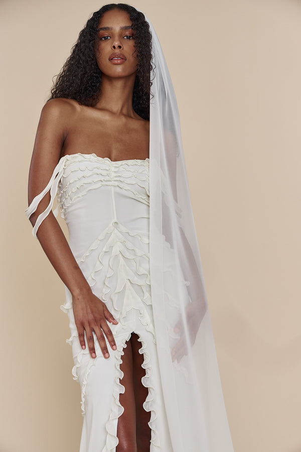 Cascading Ruffle Veil (Pre Order) - Mirror Palais